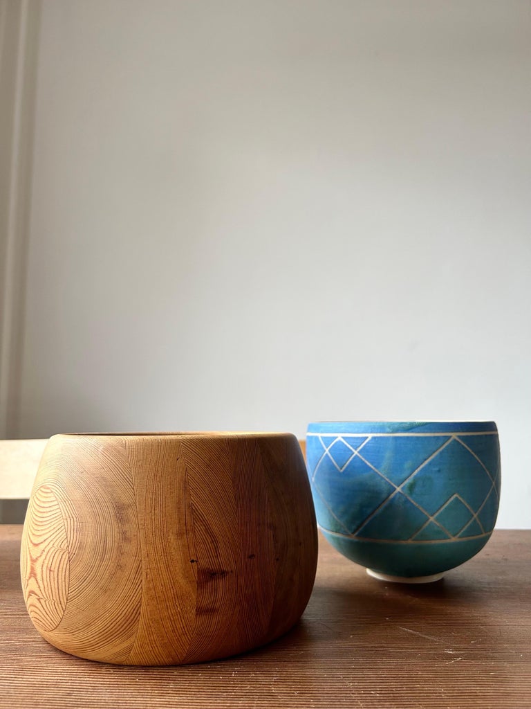 Swedish Pine Bowl from the 1960s For Sale at 1stDibs