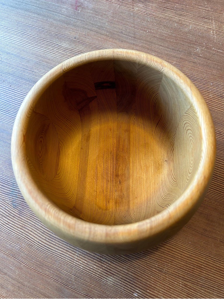 Swedish Pine Bowl from the 1960s For Sale at 1stDibs