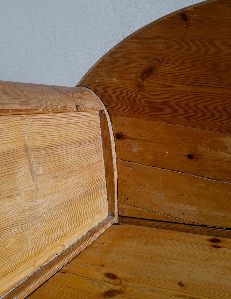 Swedish Pine Chaise Canapé Sofa in a Wabi-Sabi Style Produced in the ...