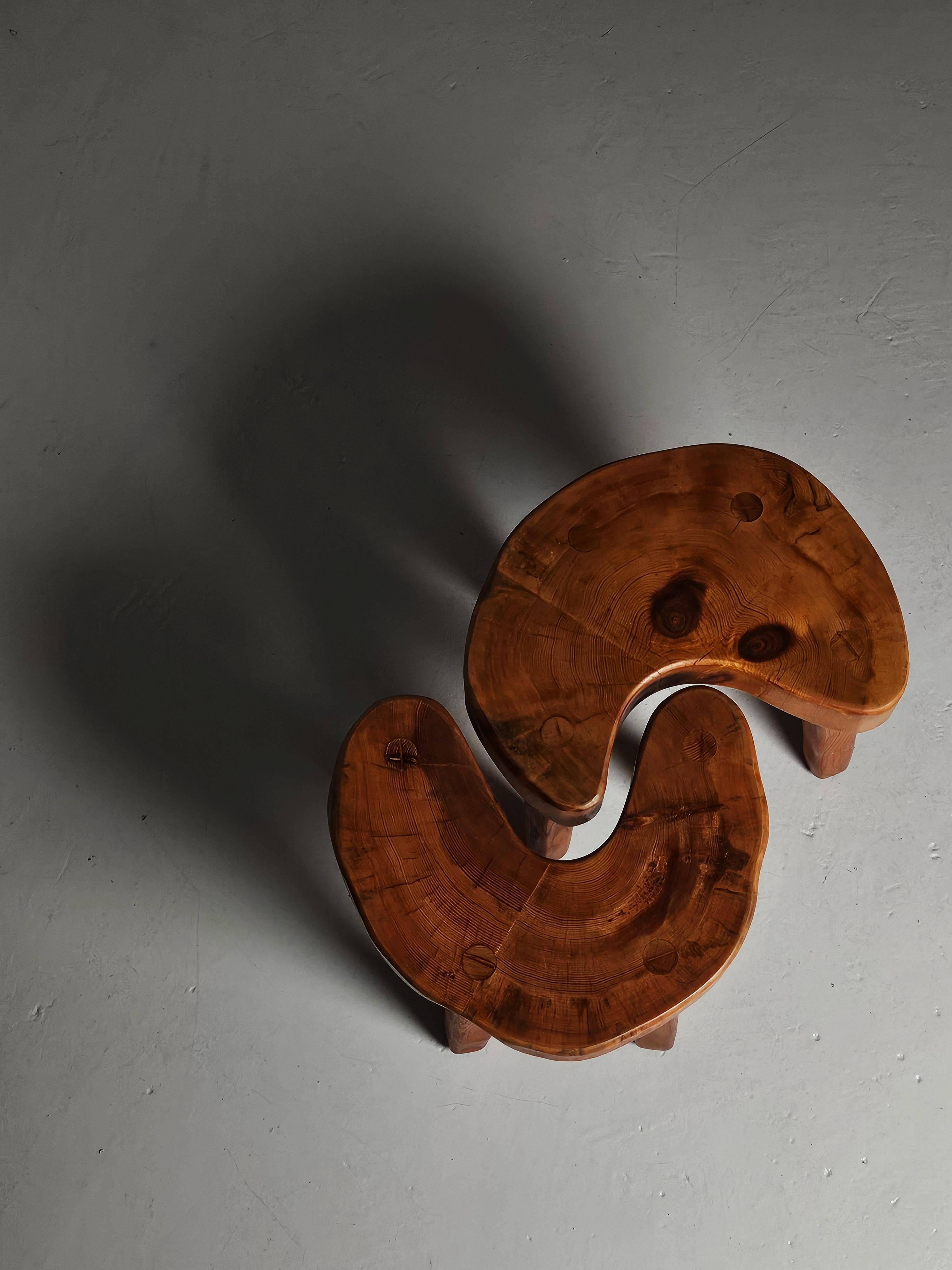 Swedish pine stools by Stig Sandqvist, 1950s For Sale at 1stDibs