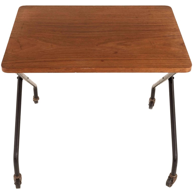 Swedish Radio Table on Wheels in Teak from 1950s For Sale at 1stDibs