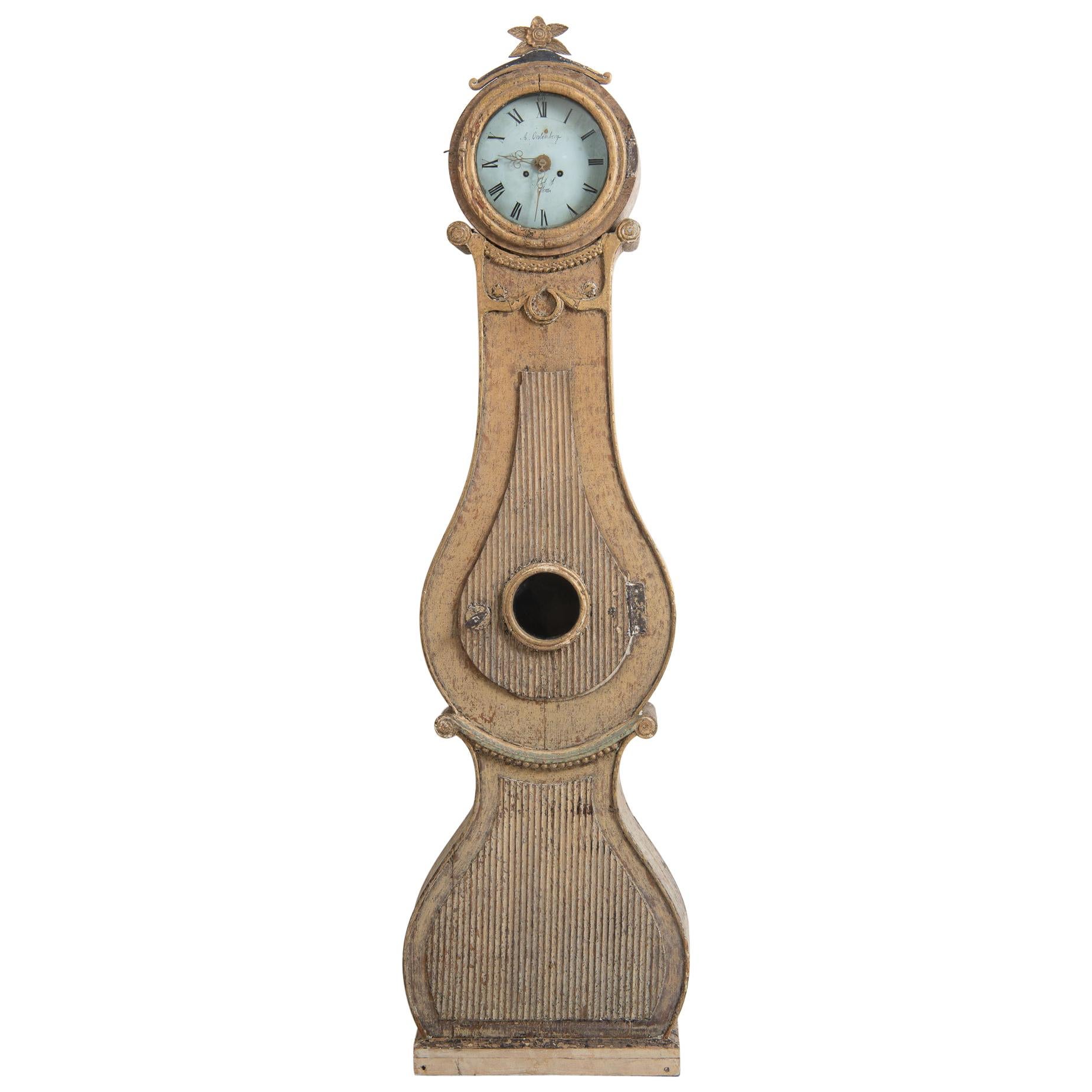 Staffordshire Prattware Long Case Clock Model For Sale at 1stdibs