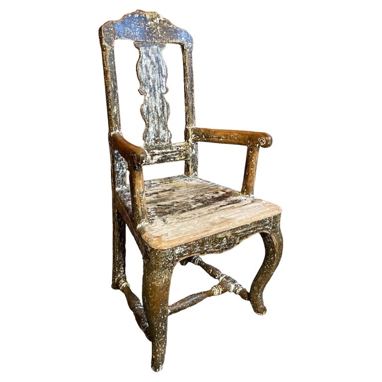 Swedish Rococo Period Armchair 1760 For Sale at 1stDibs