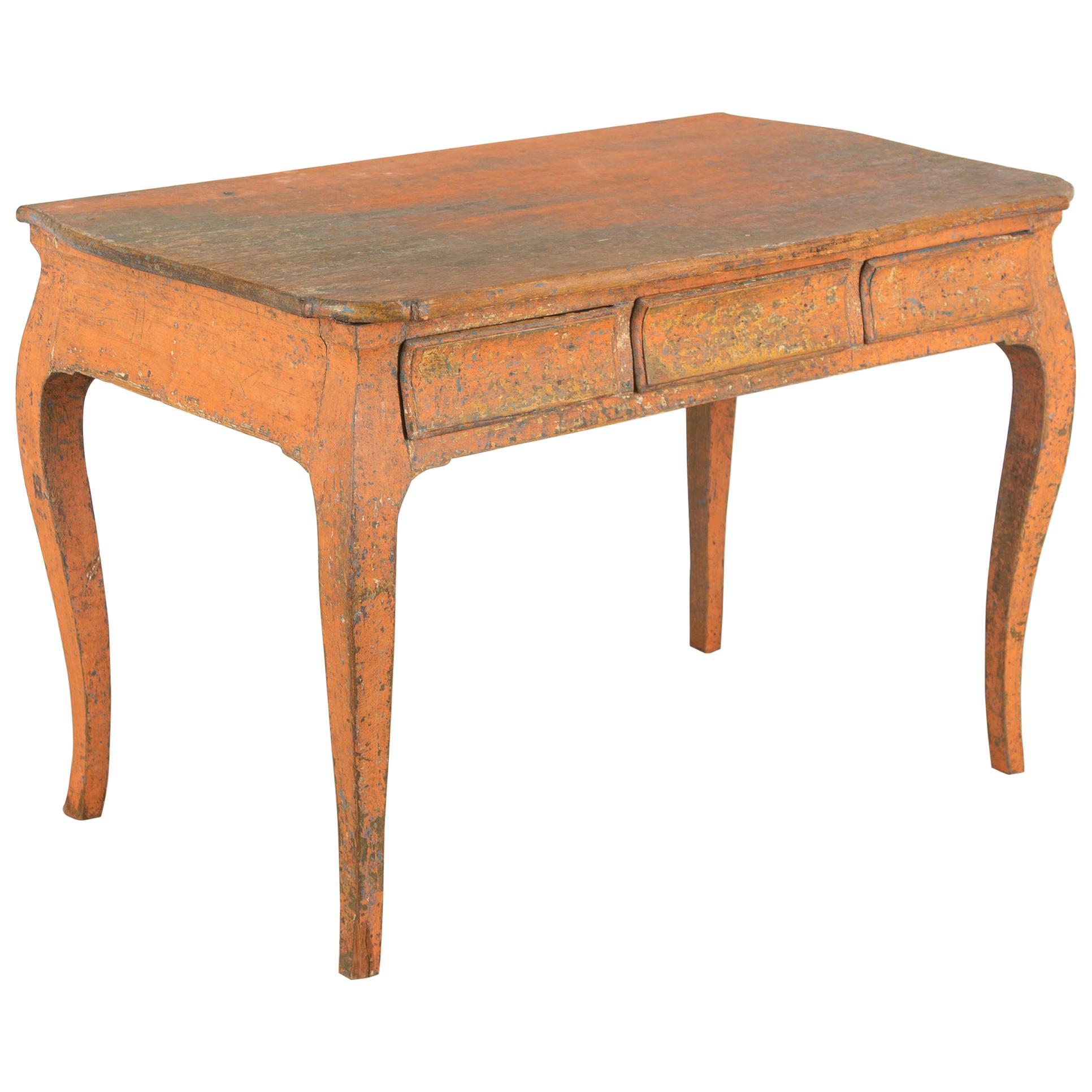 Swedish Rococo Table in Original Paint at 1stDibs