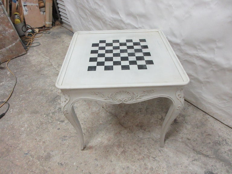 Swedish Rococo Style Chess Table For Sale at 1stDibs