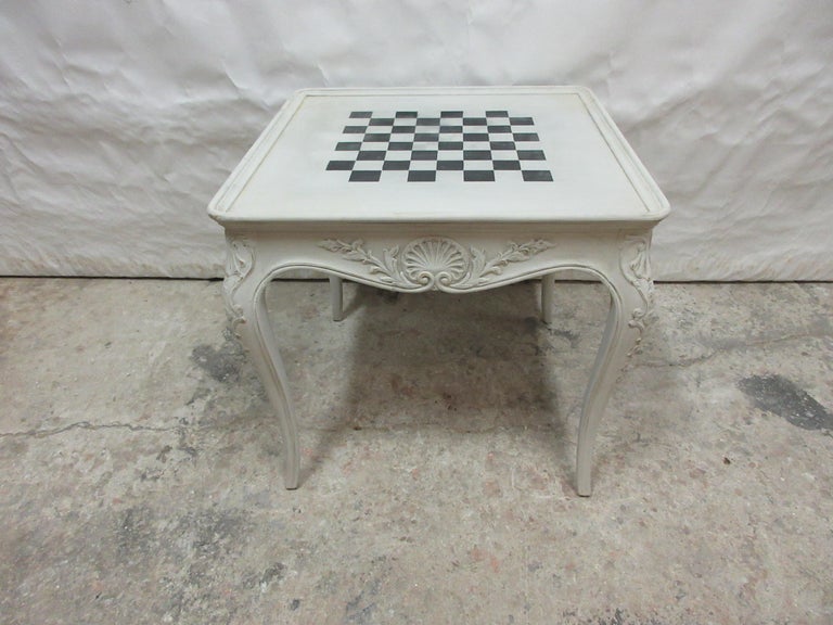 Swedish Rococo Style Chess Table For Sale at 1stDibs