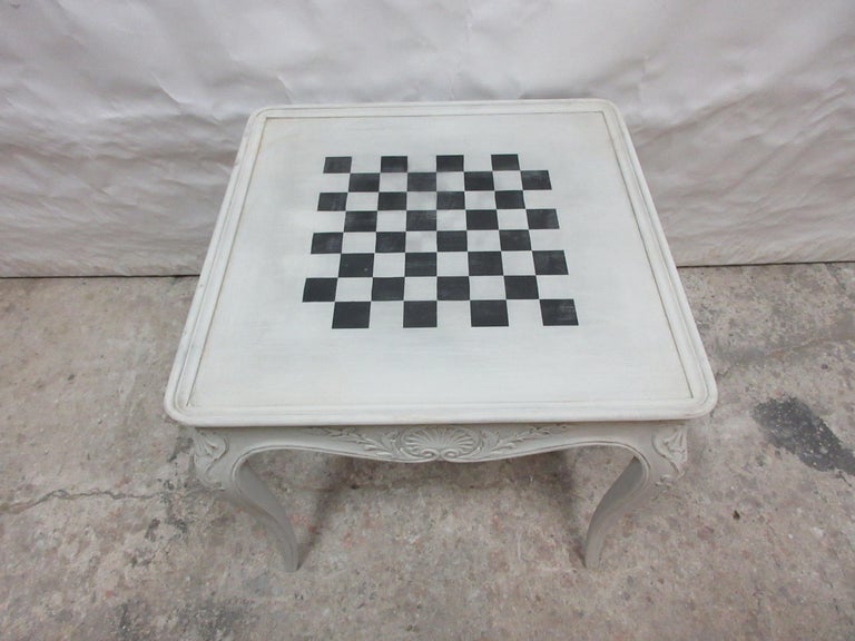 Swedish Rococo Style Chess Table For Sale at 1stDibs