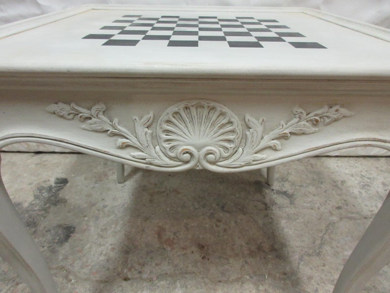 Swedish Rococo Style Chess Table For Sale at 1stDibs