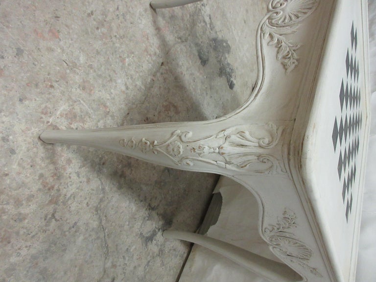 Swedish Rococo Style Chess Table For Sale at 1stDibs