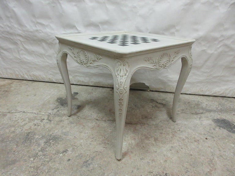Swedish Rococo Style Chess Table For Sale at 1stDibs