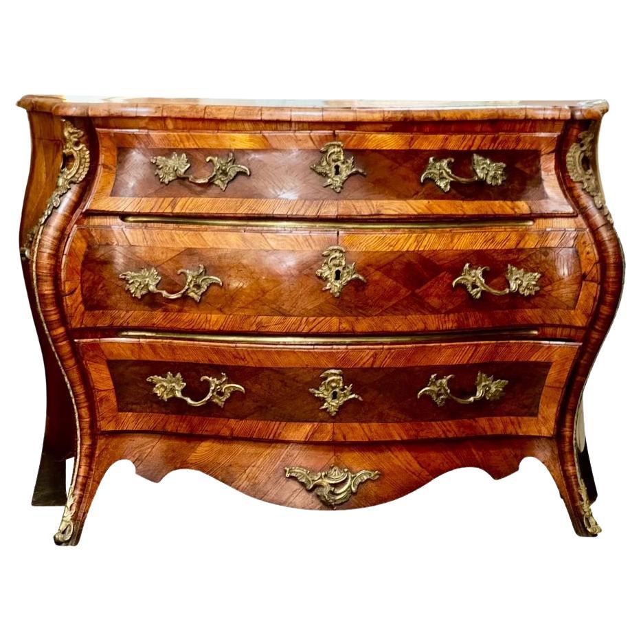 Swedish Rococo Three-Drawer Bombe Commode, 18th Century Gustavian For ...