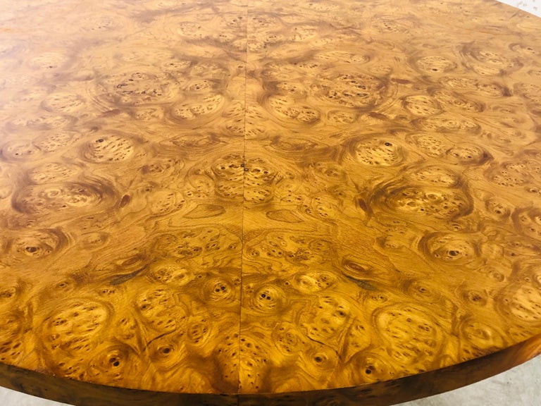 Swedish Round Burl Wood Table For Sale at 1stDibs
