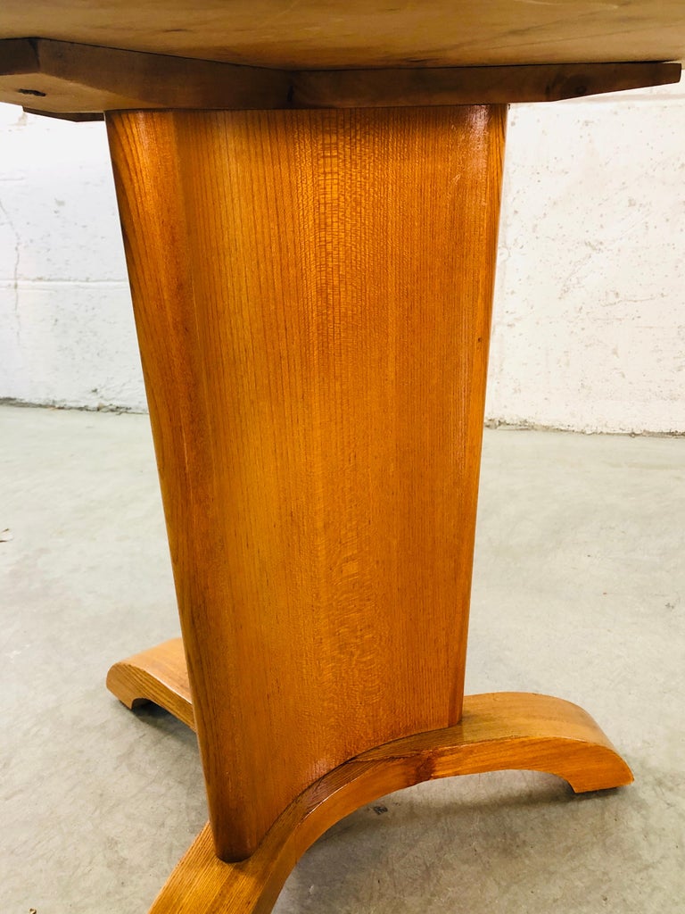 Swedish Round Burl Wood Table For Sale at 1stDibs