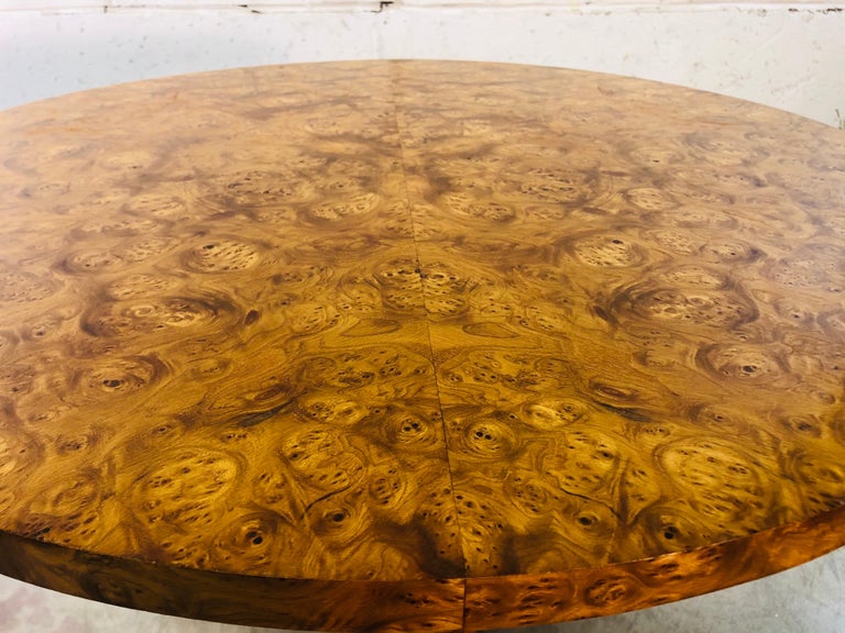 Swedish Round Burl Wood Table For Sale at 1stDibs
