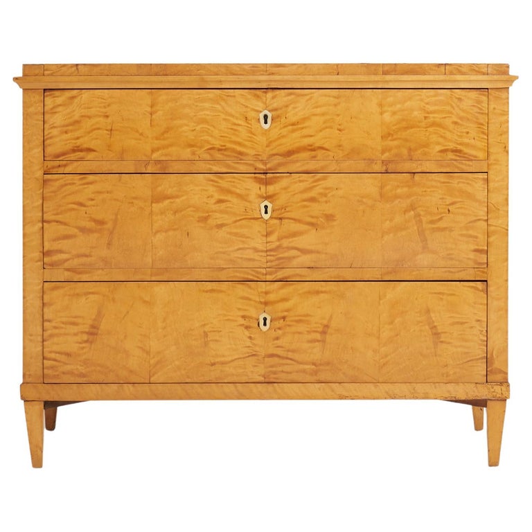 Swedish Satin Birch Chest of Drawers For Sale at 1stDibs