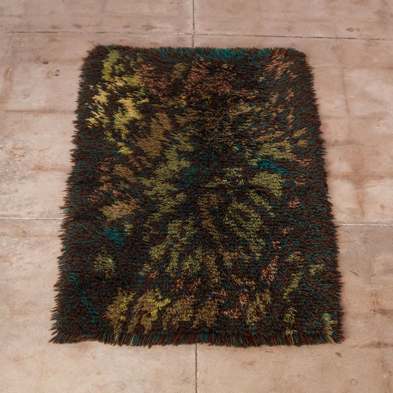 Swedish Shaggy Rya Rug For Sale at 1stDibs