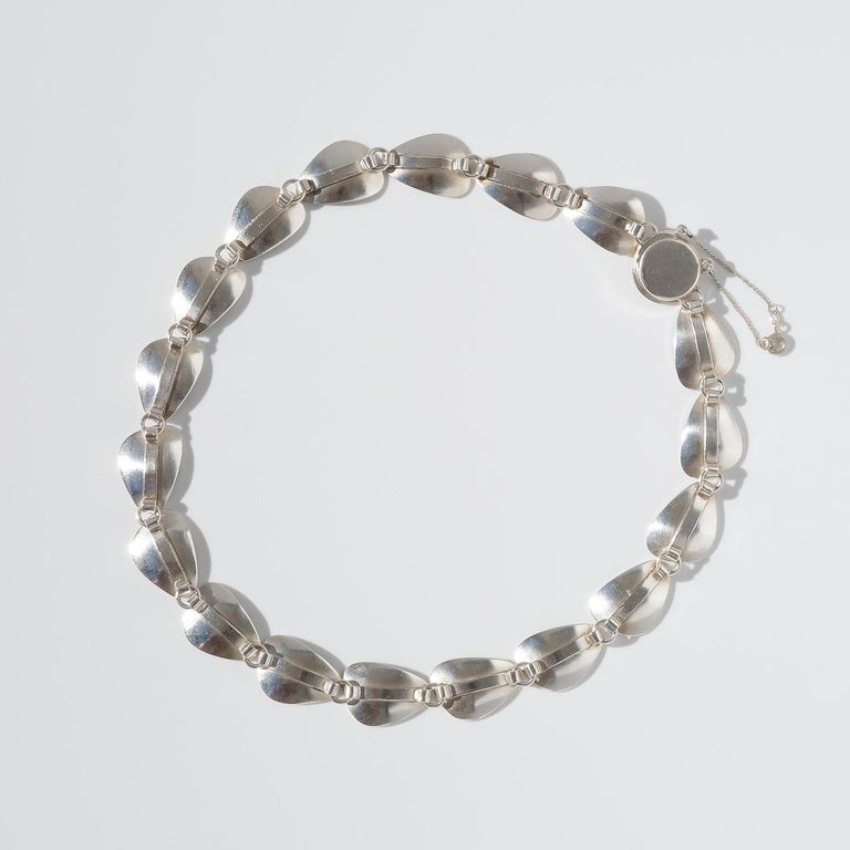 Swedish Silver Necklace Made Year 1954 For Sale at 1stDibs