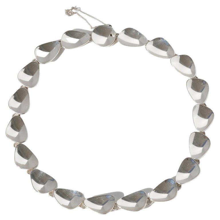 Swedish Silver Necklace Made Year 1954 For Sale at 1stDibs