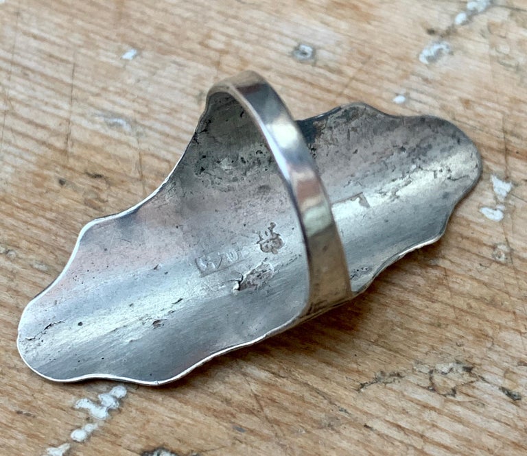 Swedish Silver Thimble Ring Dated 1846 For Sale at 1stDibs