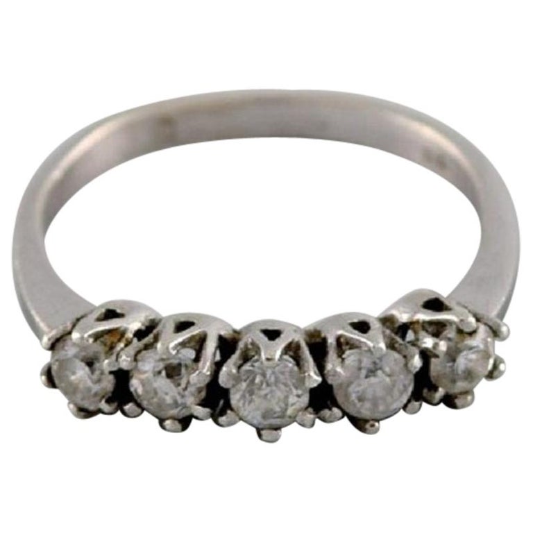 Swedish Silversmith, Modernist Alliance Ring in Sterling Silver with ...
