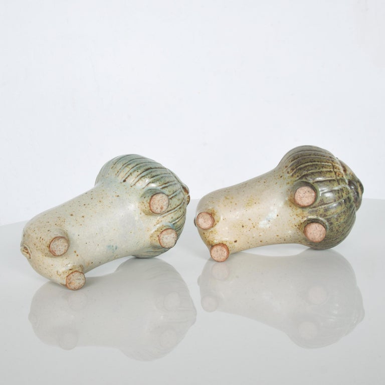 Swedish Stoneware Art Pottery Modern Lion Planter Set Lisa Larson Style ...