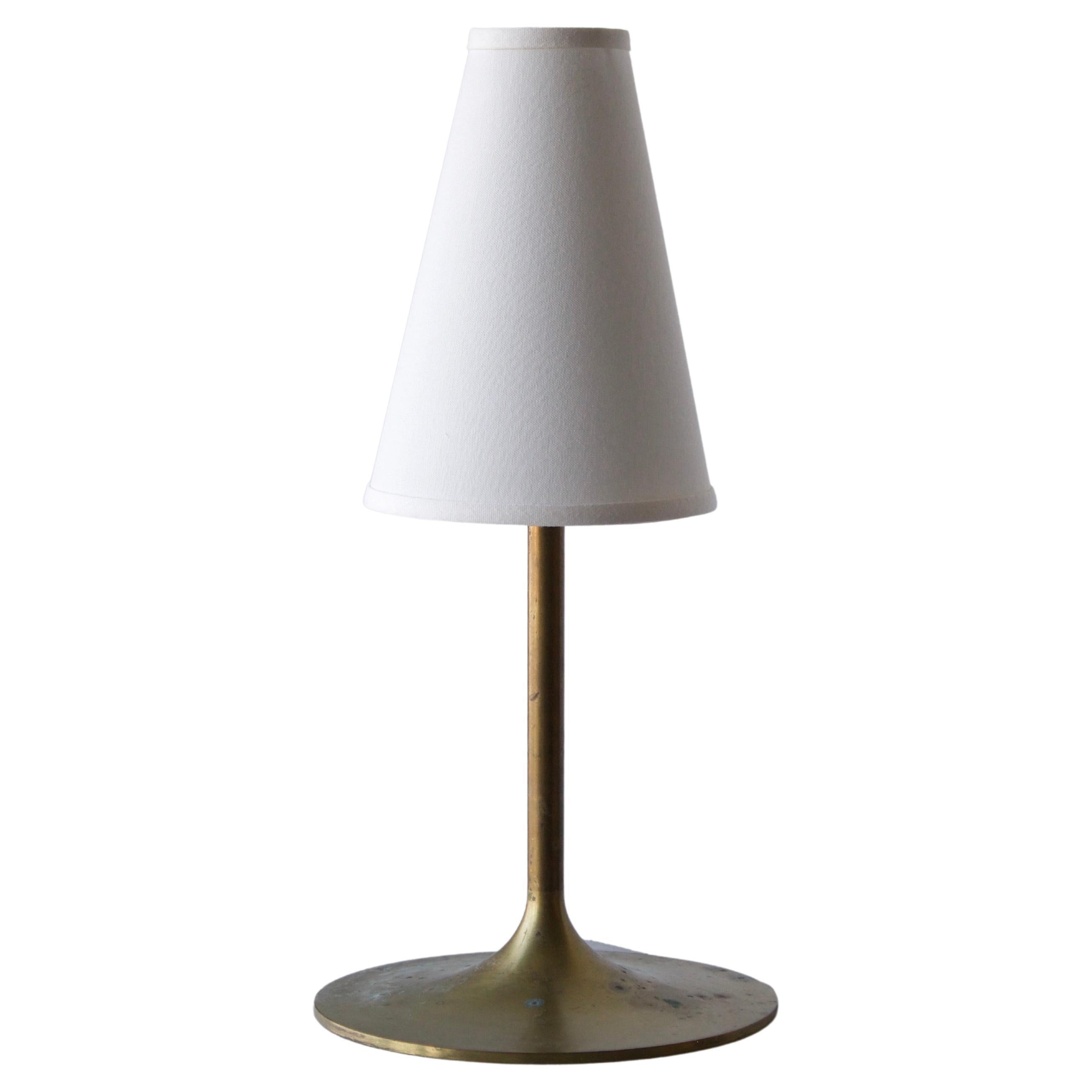 Swedish, Table Lamp, Solid birch, Fabric, Sweden, 1970s For Sale at 1stDibs