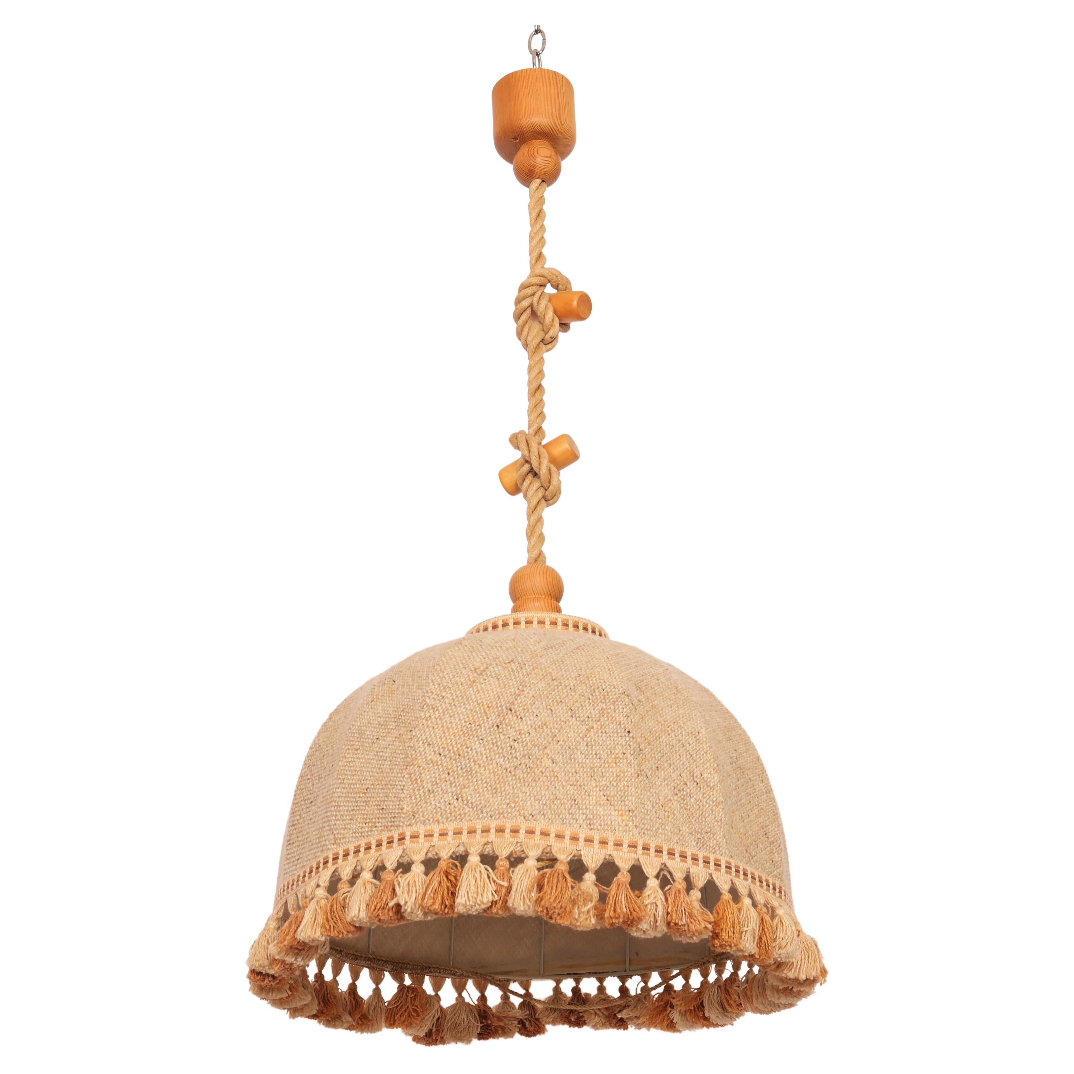 Swedish Textile Ceiling Lamp at 1stDibs