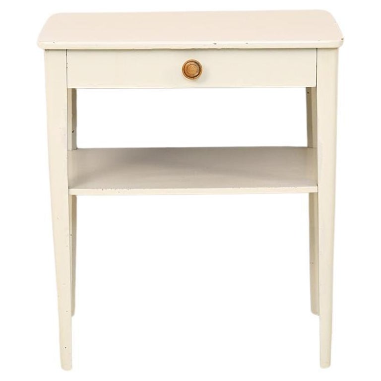 Swedish white nightstand For Sale at 1stDibs