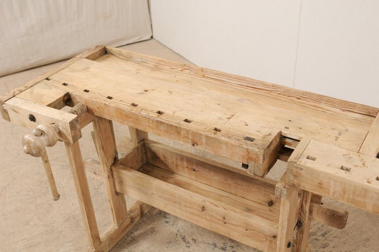Swedish Wood Work-Bench Table with Shallow Profile For Sale at 1stDibs | wooden work bench, work ...
