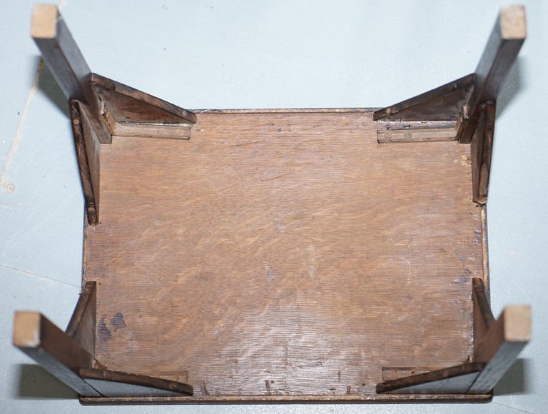 Sweet Little Liberty's London English Oak Small Side Table Hand-Carved ...