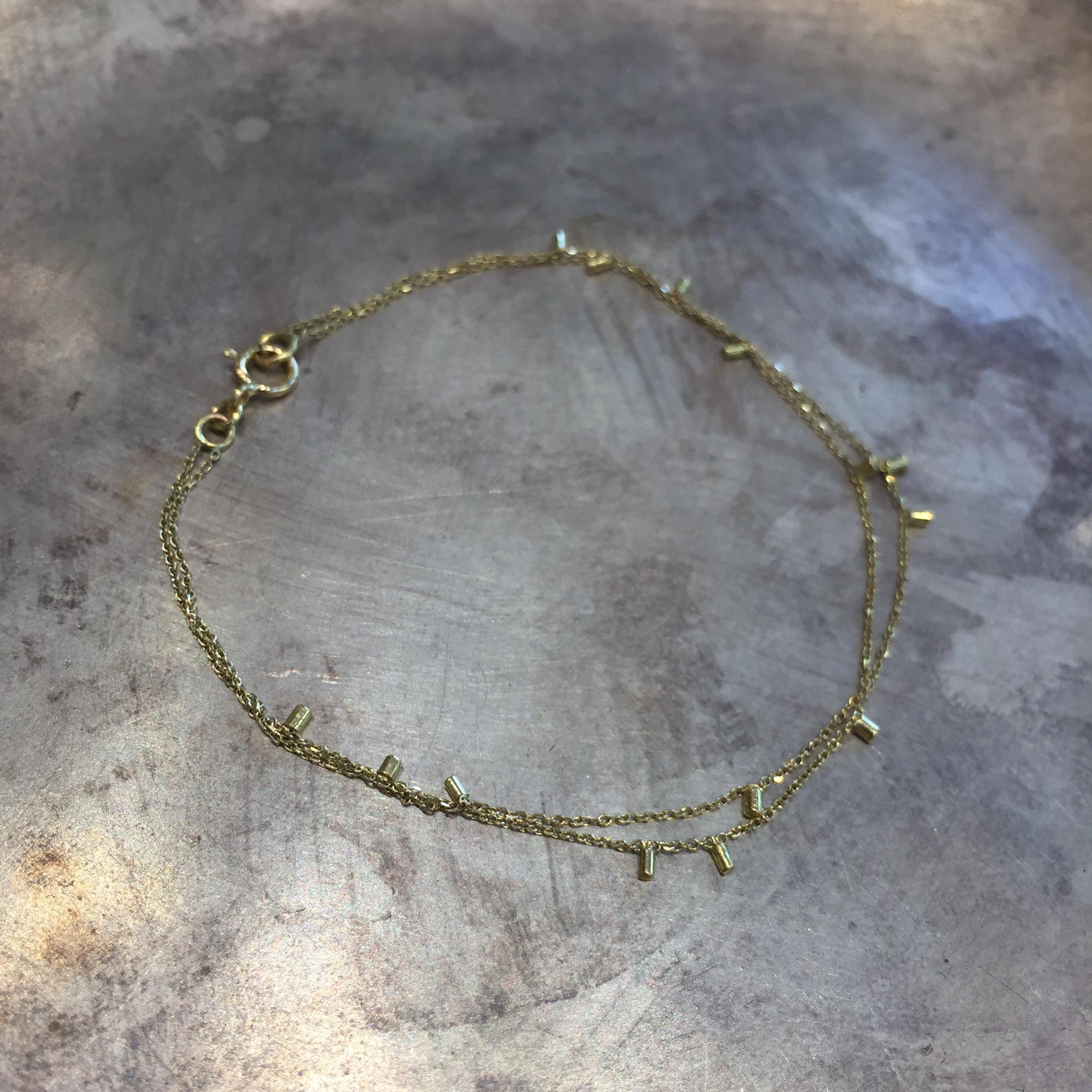 Sweet Pea 18k Yellow Gold Fine Chain Bracelet For Sale at 1stDibs ...