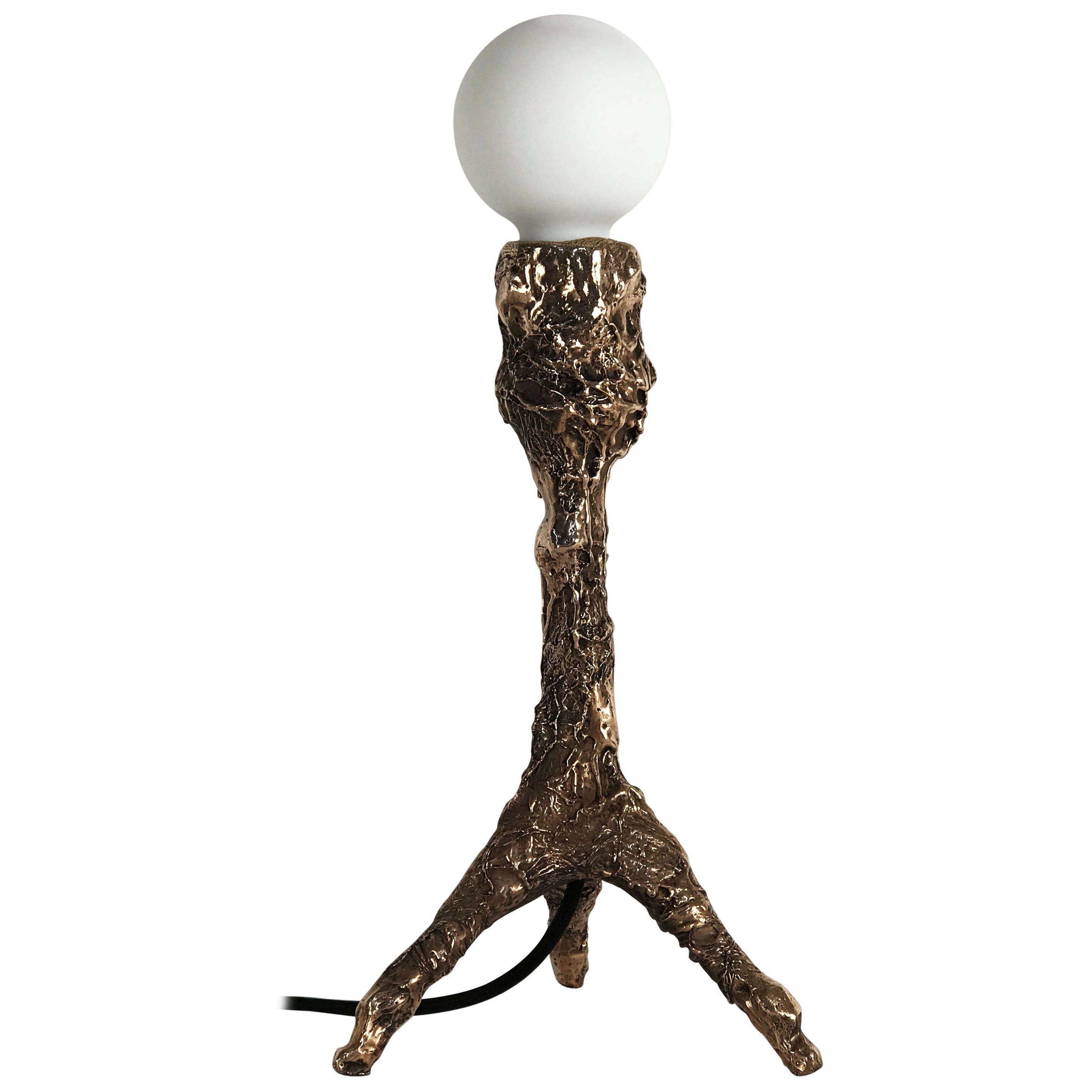 Disco Ball Sculptural Lamp Signed by Maxime Delo For Sale at 1stDibs