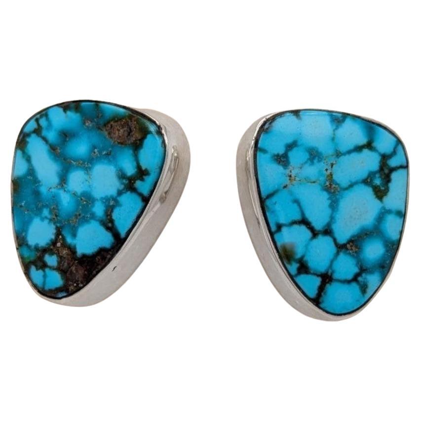 Denim Lapis and Kingman Turquoise Earrings Rocki Gorman design made by ...