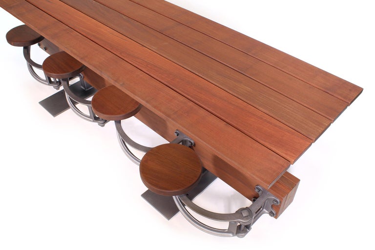 Swing-Out-Seat Outdoor Dining Table Set For Sale at 1stDibs | swing out ...