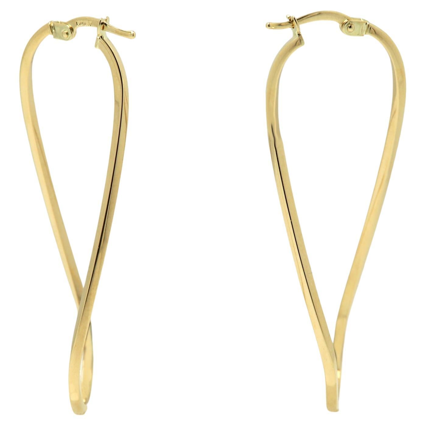 House of Sol Gold Filled Silver Artistic Hoop Earrings For Sale at 1stDibs