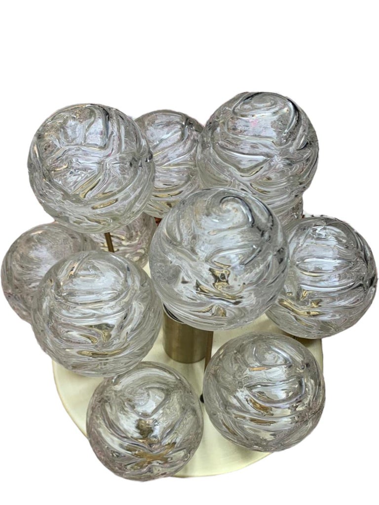 Swirled Glass Ball Fixture by Doria Leuchten, Germany, 1960s For Sale ...