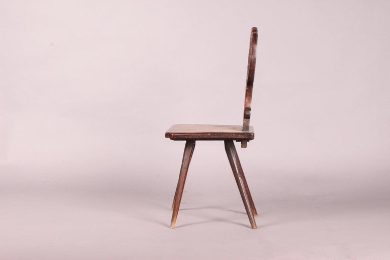 Swiss Alp, folk art, Escabelle For Sale at 1stDibs