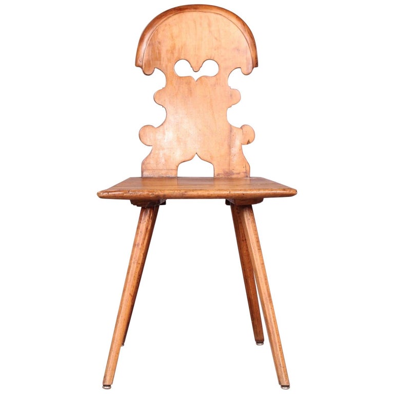 Swiss Alp , folk art ,Escabelle For Sale at 1stDibs