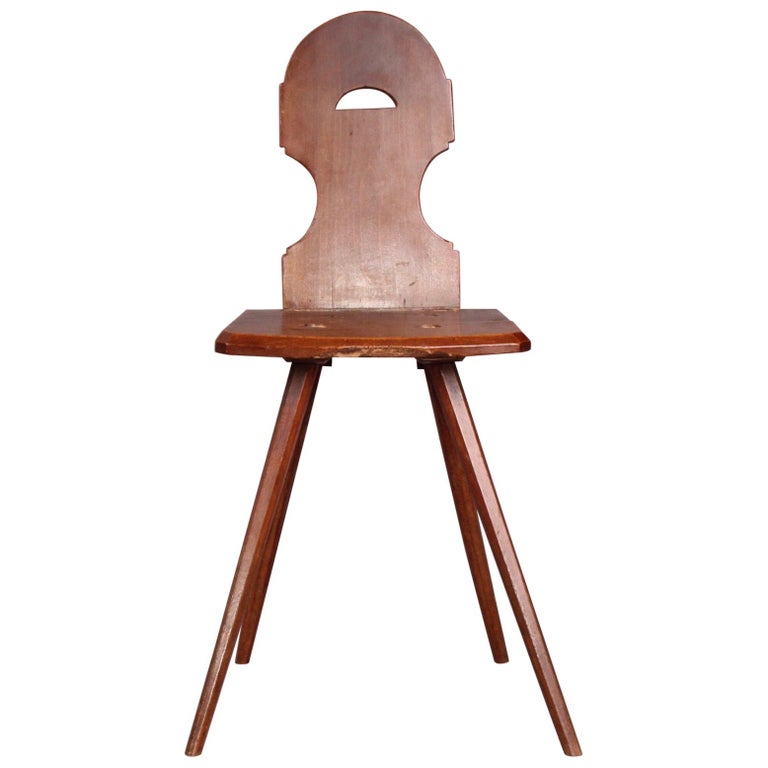 Swiss Alp , folk art , Escabelle For Sale at 1stDibs