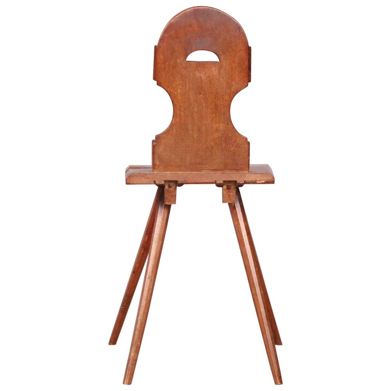 Swiss Alp, folk art , Escabelle For Sale at 1stDibs