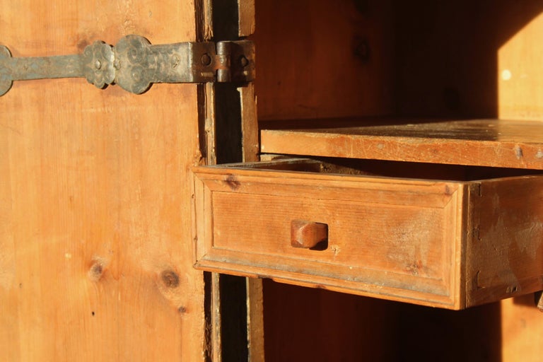 Swiss Alp Painted Cupboard For Sale at 1stDibs