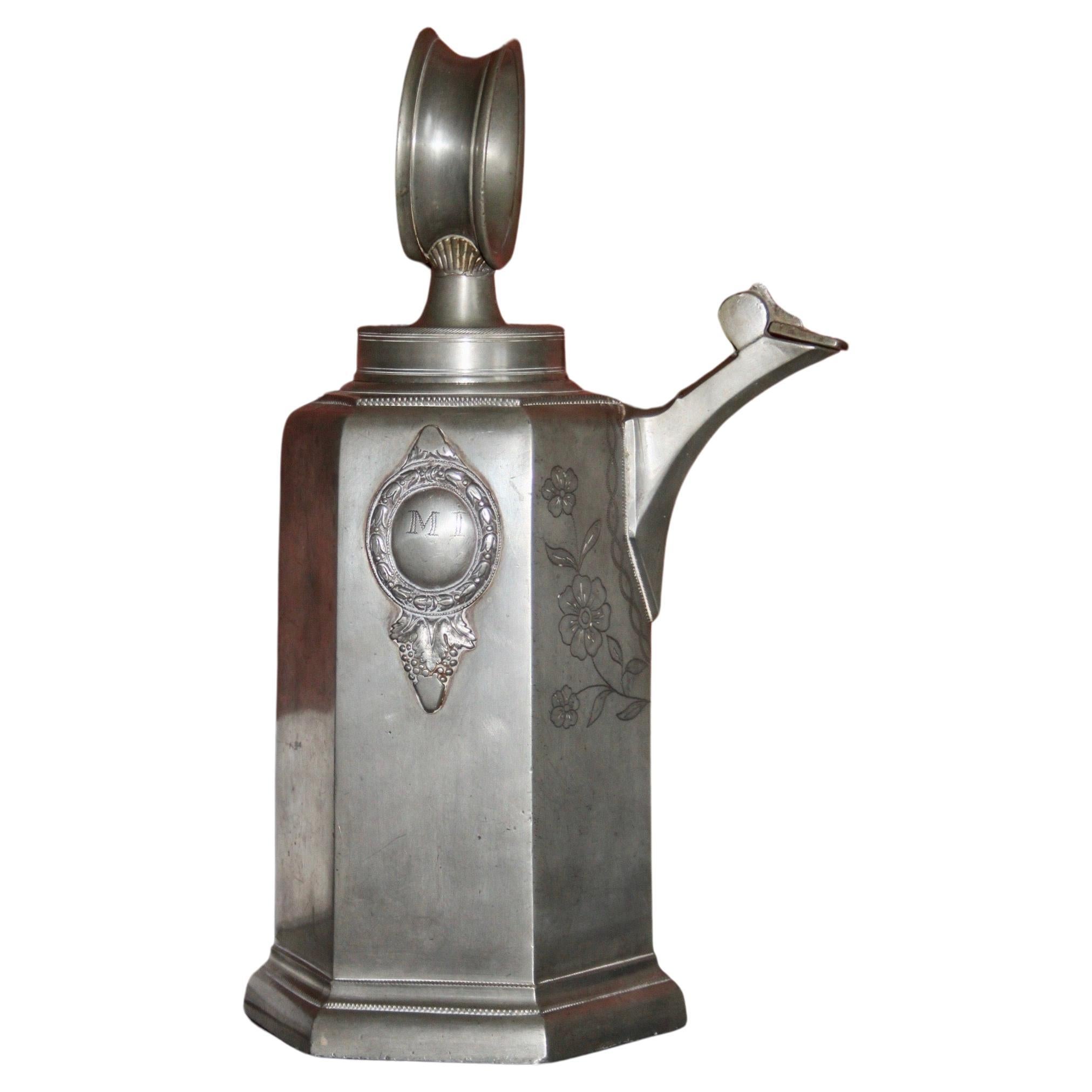 Swiss alp tin pot For Sale at 1stDibs