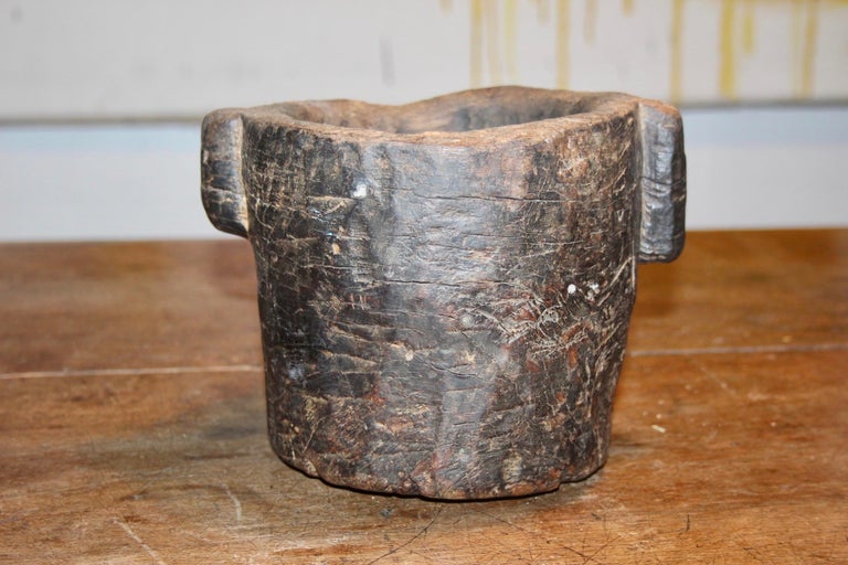 Swiss Alp Wood Mortar For Sale at 1stDibs