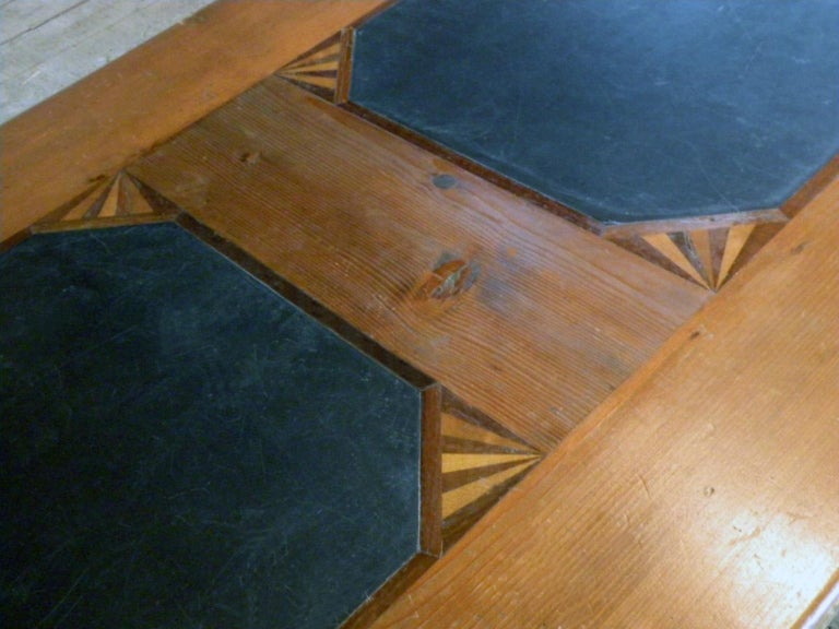 Swiss / Alpine 18th Century Rustic, Long Pine and Slate Inset Dining ...