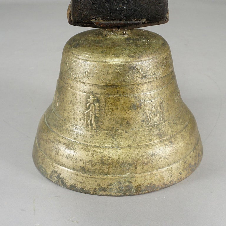 Swiss Alpine Cow Bell with Leather Strap, Antique, ca. 1900 at 1stDibs ...