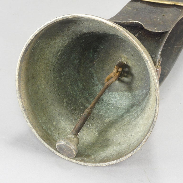 Swiss Alpine Cow Bell with Leather Strap, Antique, ca. 1900 at 1stDibs ...