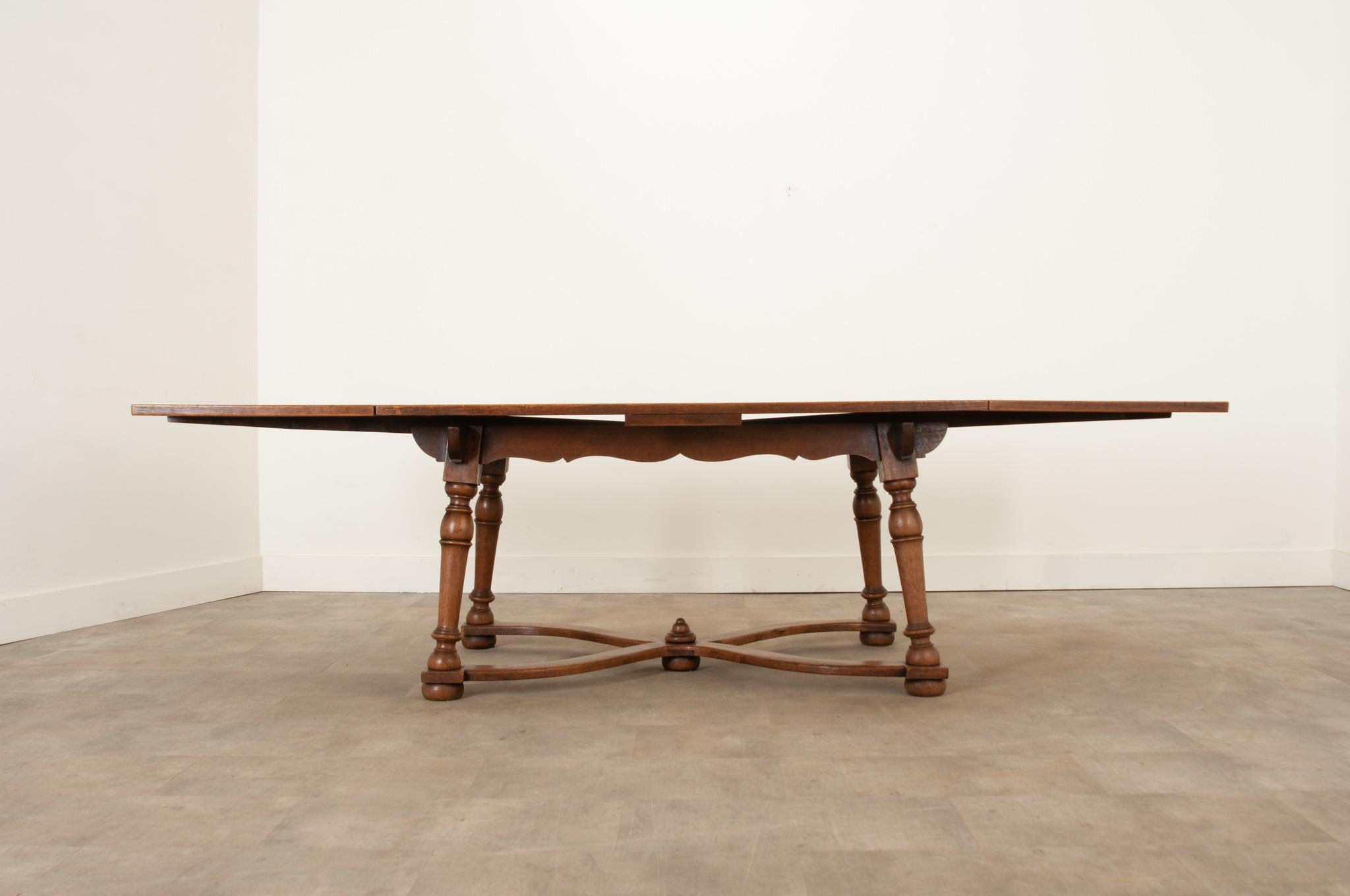 Swiss Draw Leaf Table with Inset Slate Top For Sale at 1stDibs