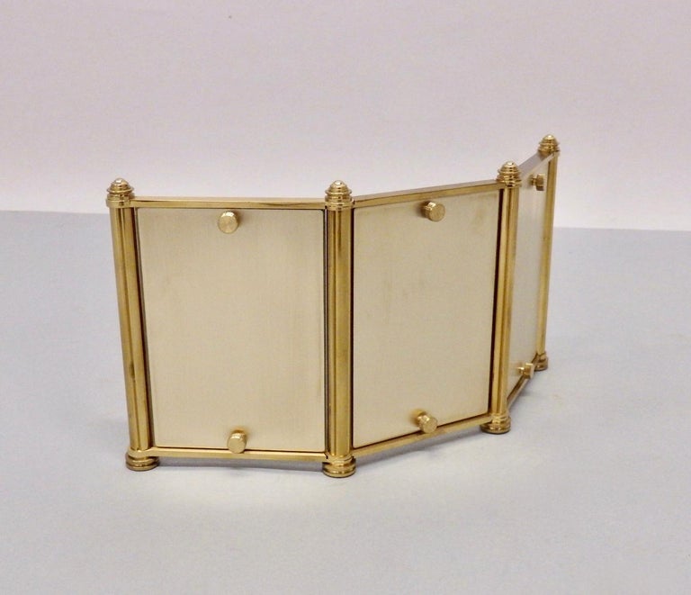 Swiss Made Machined Brass Desk Dresser Top Tri-Fold Picture Frames at ...