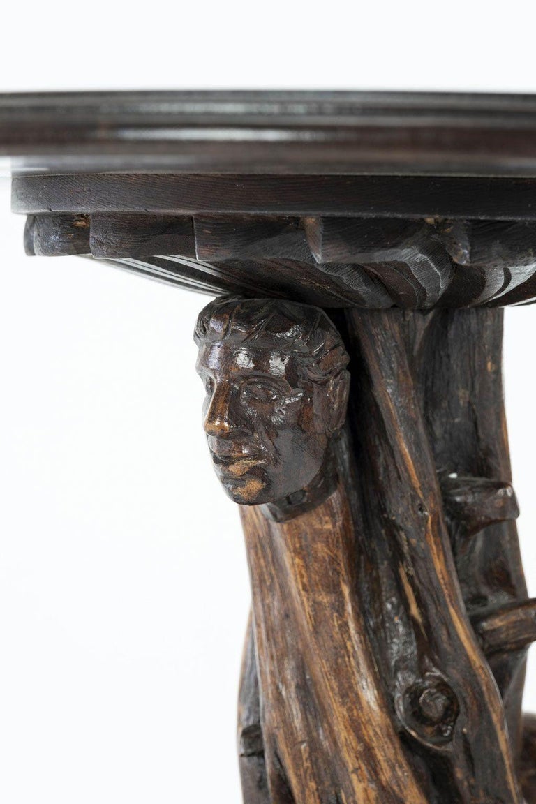 Swiss Naturalistic Root Wood Base Side Table For Sale at 1stDibs