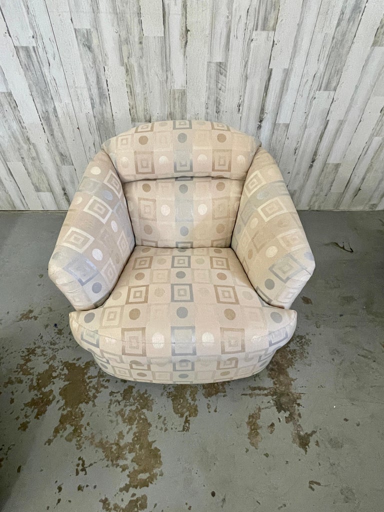 Swivel Chair and Ottoman by Milo Baughman for Directional For Sale at ...